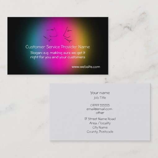 Talking Heads, Customer Service Provider Business Card | Zazzle