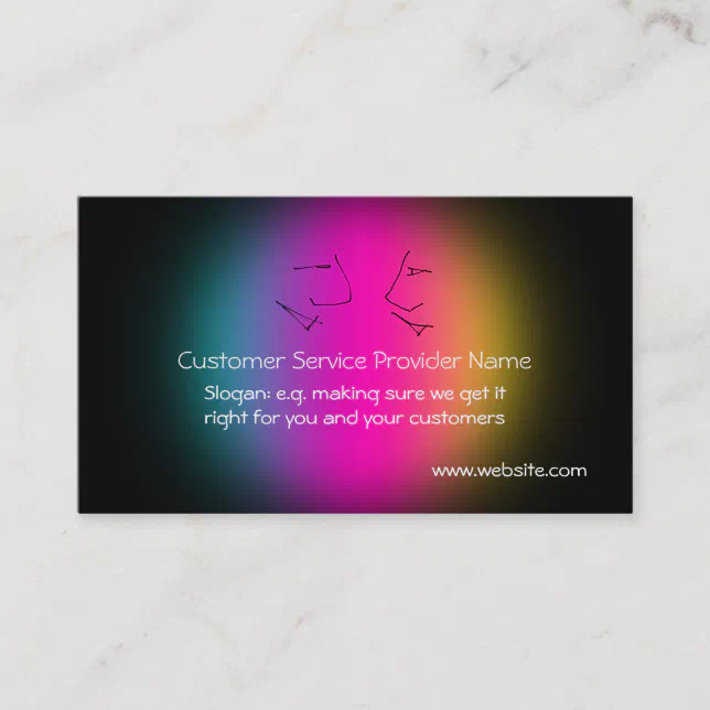 Talking Heads, Customer Service Provider Business Card | Zazzle