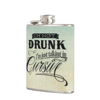 Talking In Cursive Flask | Zazzle