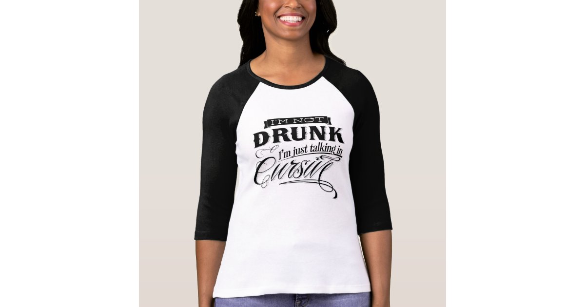 Talking In Cursive T-Shirt | Zazzle