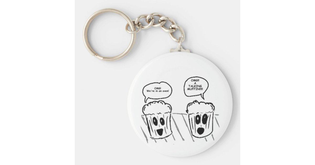 Talking Muffin Keychain | Zazzle