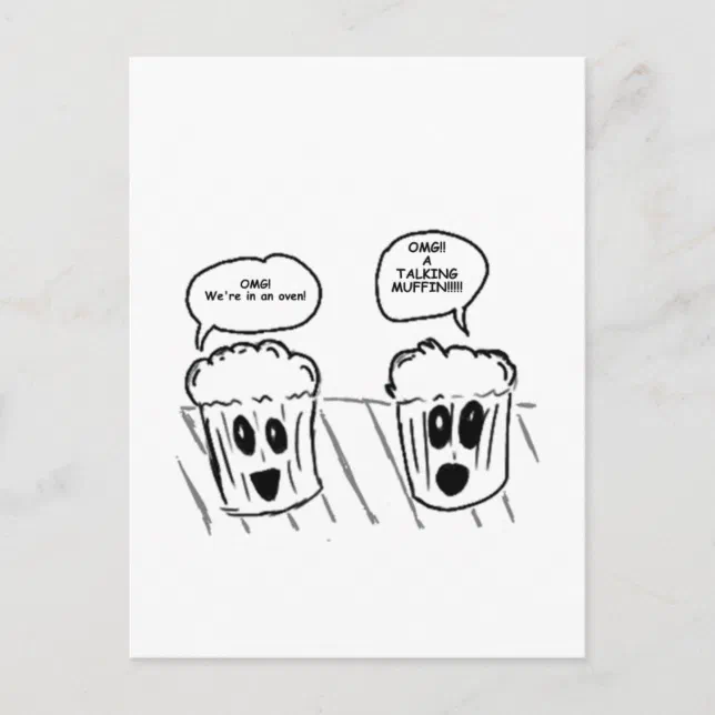 Talking Muffin Postcard | Zazzle