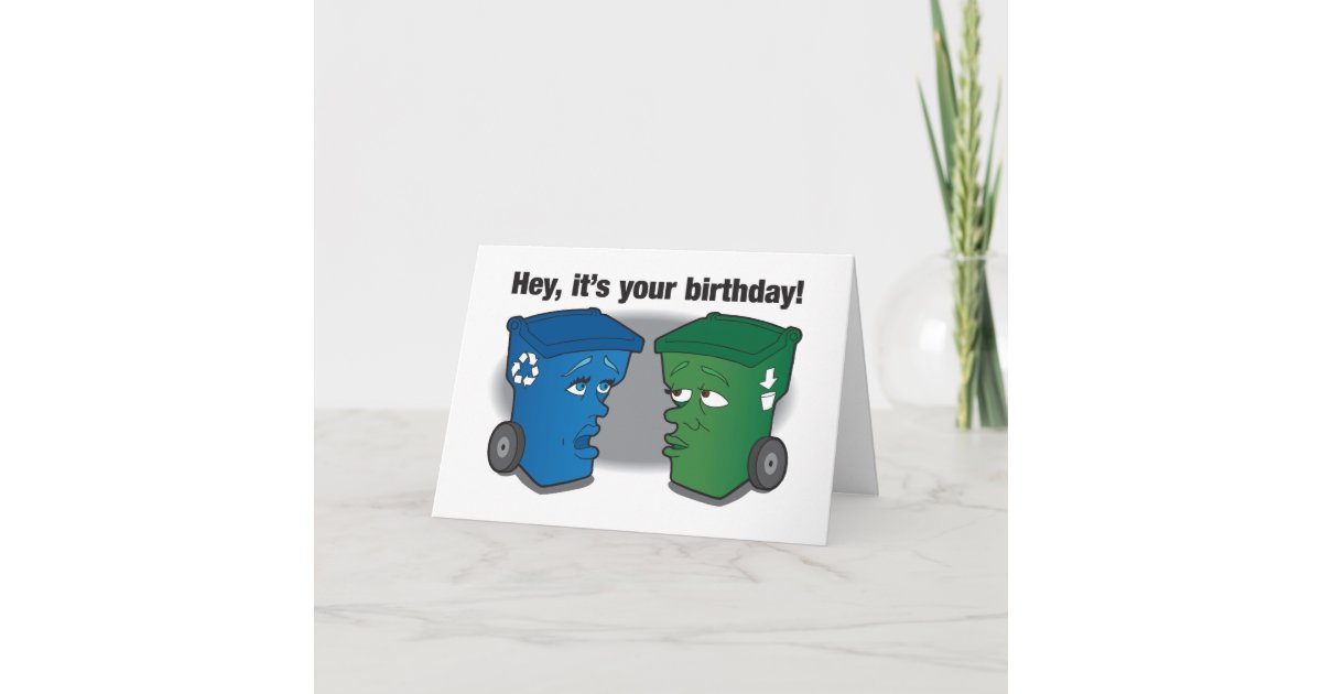 Talking Trash Humorous Birthday Card | Zazzle