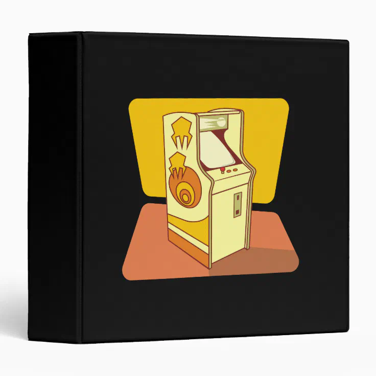 Tall arcade game console 3 ring binder | Zazzle