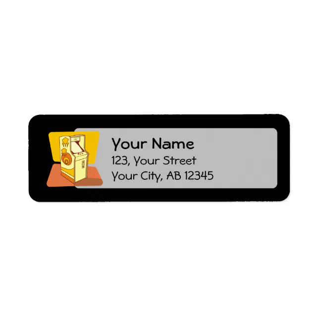 Tall arcade game console label | Zazzle