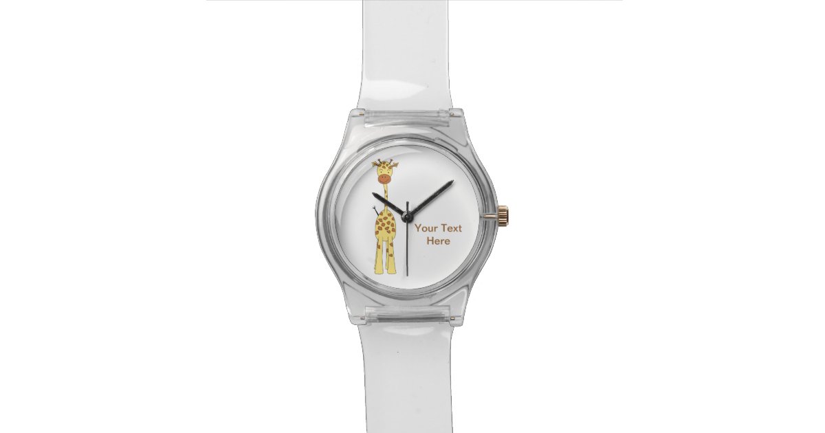 Tall Cute Giraffe. Cartoon Animal. Wrist Watch | Zazzle