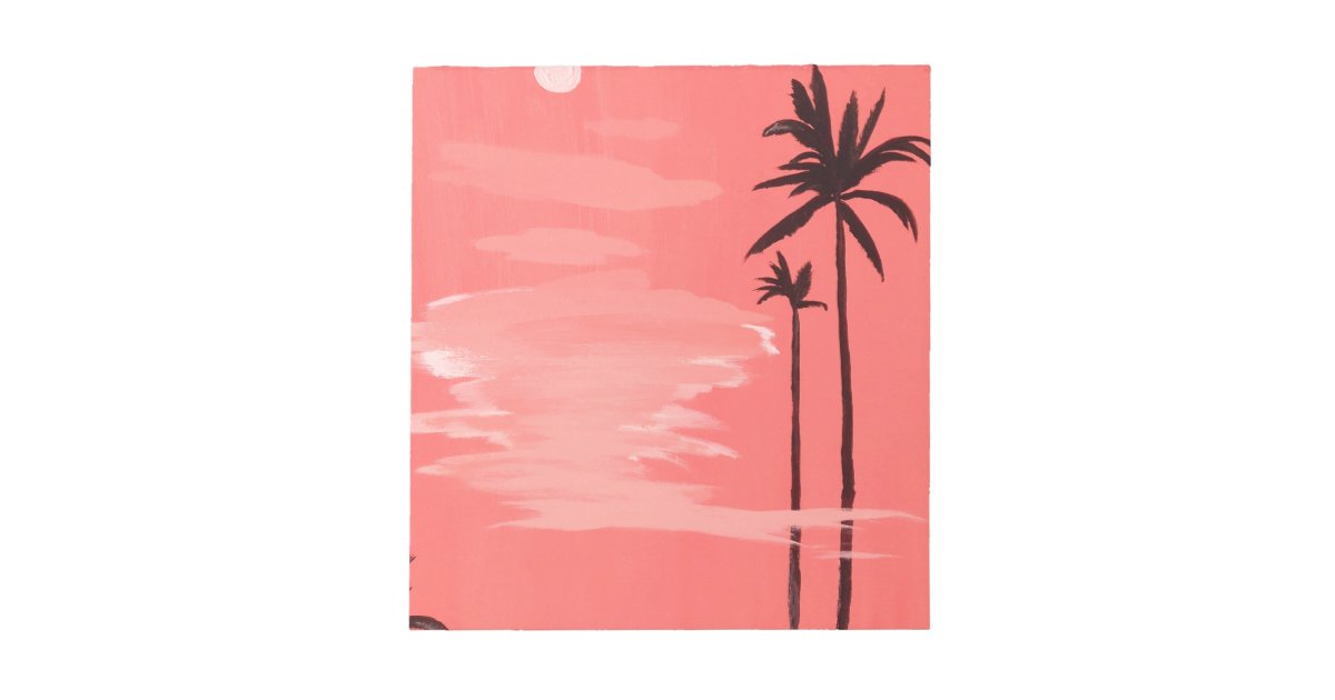 Tall Palm Trees Painting Notepad | Zazzle