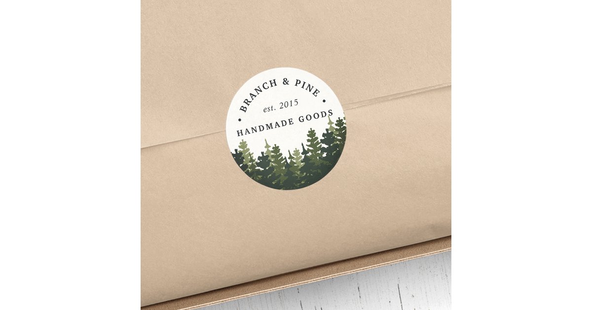 Tall Pines Classic Round Sticker | Zazzle