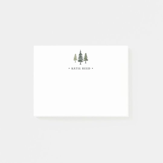 Tall Pines Personalized Post-it Notes | Zazzle.com
