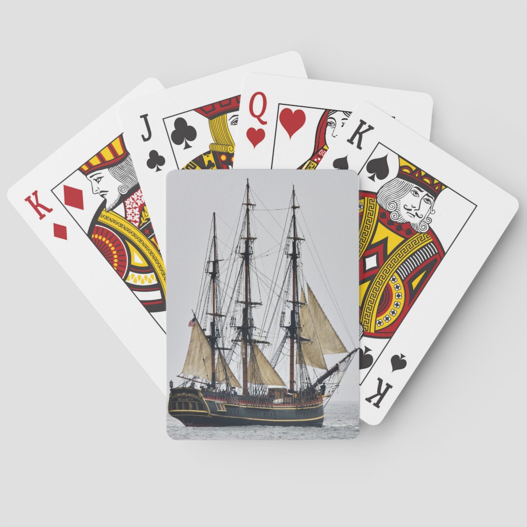 Tall ship playing cards | Zazzle