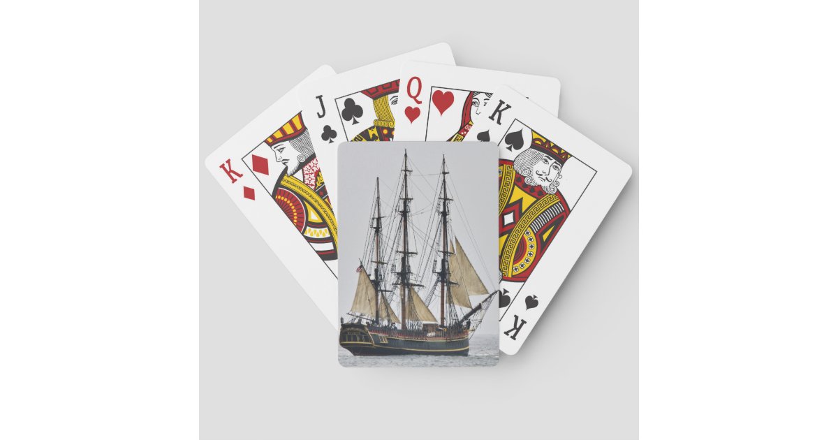 Tall ship playing cards | Zazzle