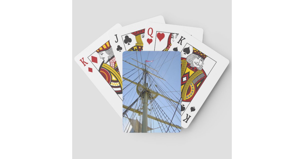 Tall Ship Rigging Poker Cards | Zazzle