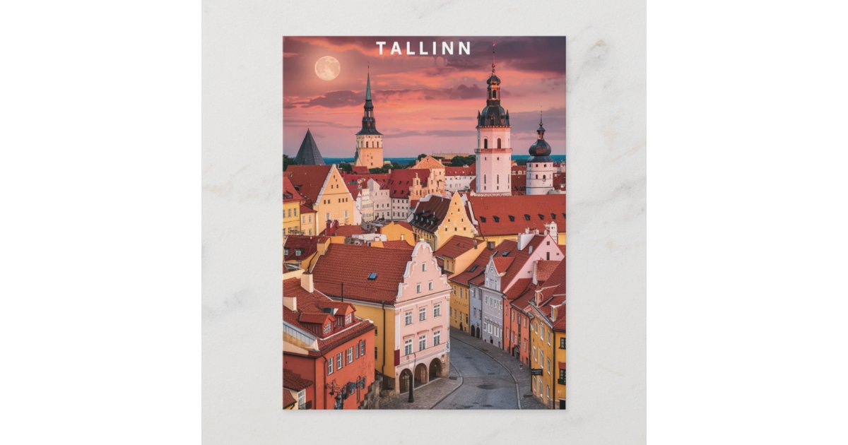 Tallinn Estonia Street Travel Postcard | Zazzle