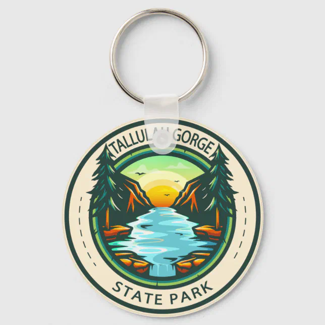Tallulah Gorge State Park Georgia Badge Keychain | Zazzle