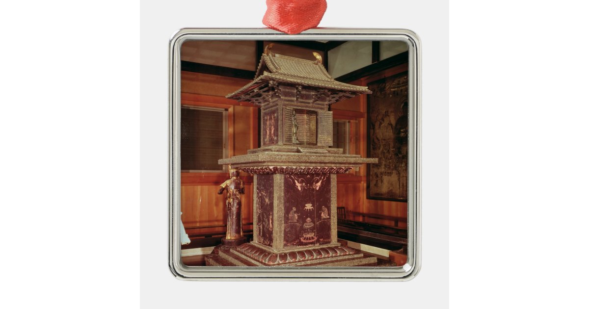 Tamamushi shrine from the Horyu Ji Temple Metal Ornament | Zazzle