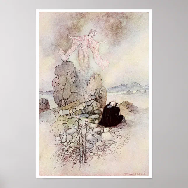 Tamano The Fox Maiden by Warwick Goble Poster | Zazzle