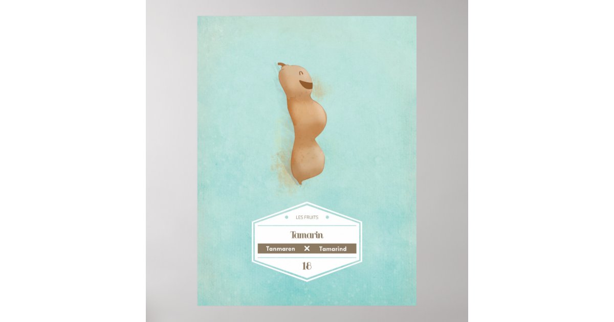 Tamarind fruit portrait poster | Zazzle