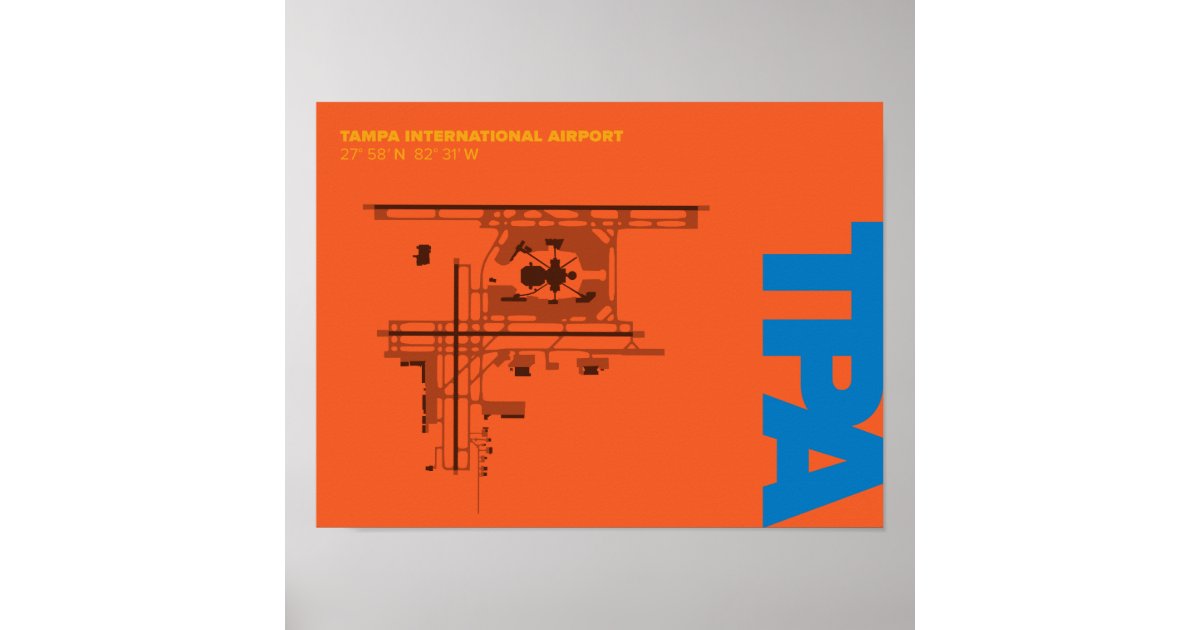 Tampa Airport (TPA) Diagram Poster | Zazzle