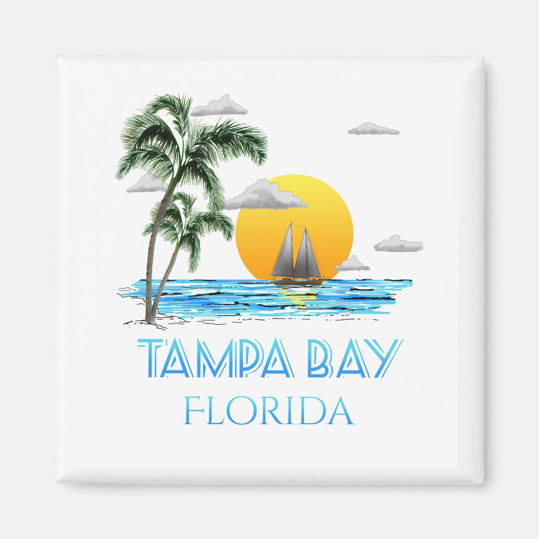 Tampa Bay Florida Sailing Magnet | Zazzle
