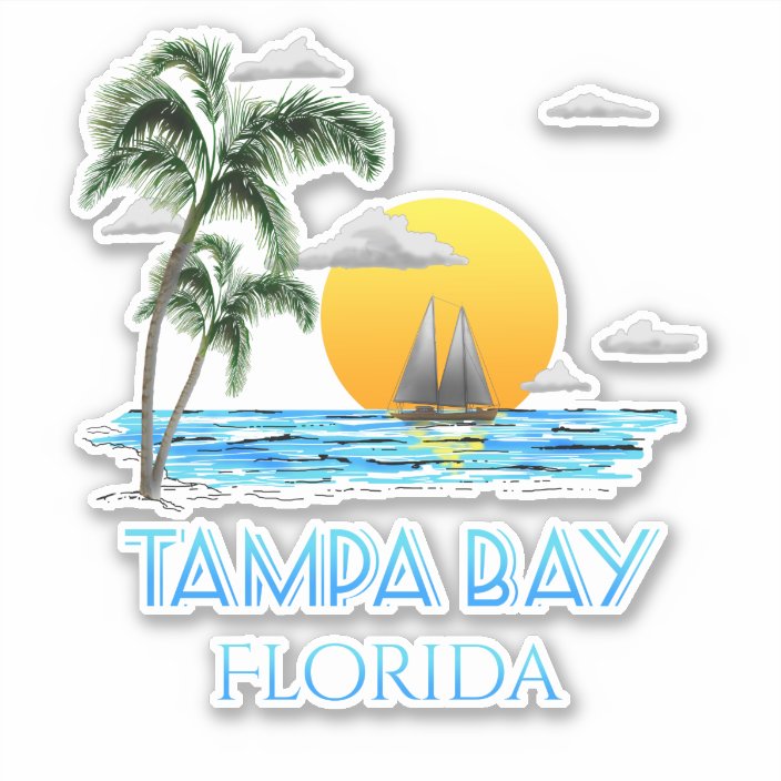 Tampa Bay Florida Sailing Sticker | Zazzle.com