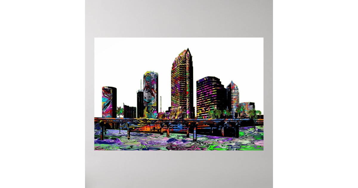 Tampa, Florida in graffiti Poster | Zazzle.com