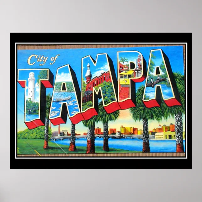 Tampa Vintage Poster City of Tampa | Zazzle