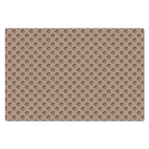 Tan Acorn Patterned Tissue Paper | Zazzle