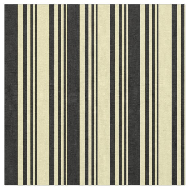 Tan and Black Colored Lined/Striped Pattern Fabric | Zazzle.com