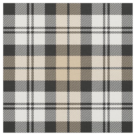 Navy Blue and White Black Watch Tartan Plaid Fabric | Zazzle
