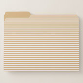 Tan and White Striped File Folder | Zazzle