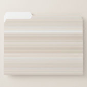 Tan Beige Stripe File Folders | Zazzle