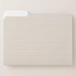Tan Beige Stripe File Folders | Zazzle