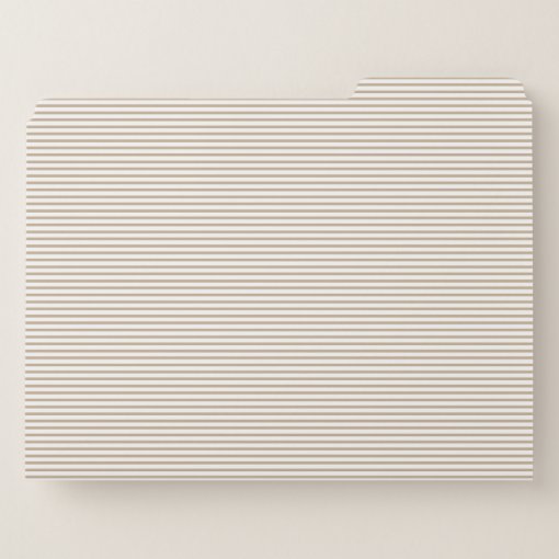 Tan Beige Stripe File Folders | Zazzle