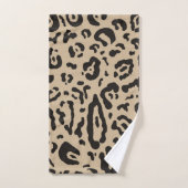 Tan Brown & Black Cheetah Leopard Animal Print Bath Towel Set | Zazzle