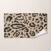 Tan Brown & Black Cheetah Leopard Animal Print Bath Towel Set | Zazzle