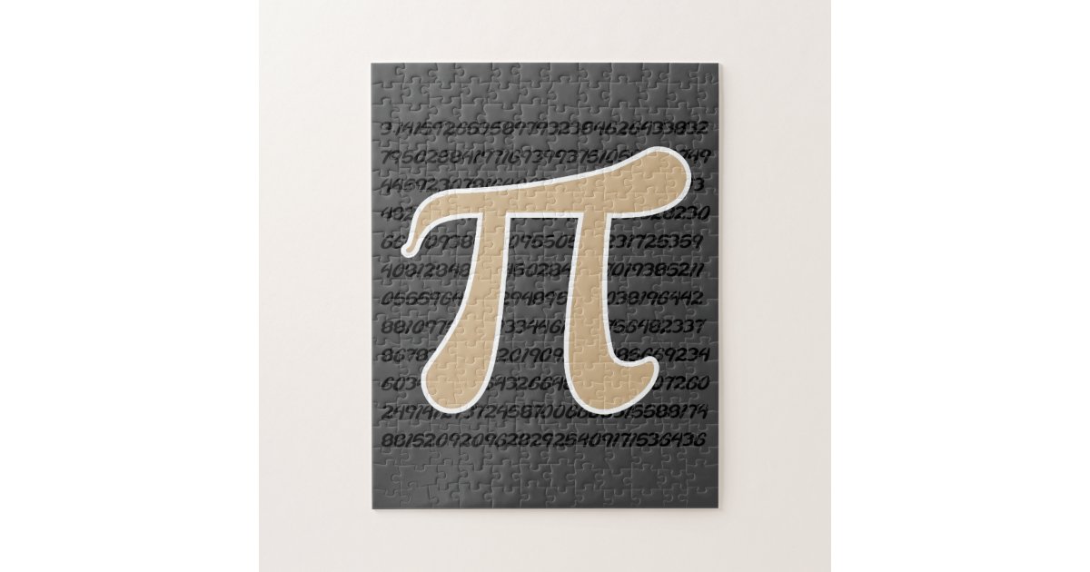 Tan Brown Pi symbol Jigsaw Puzzle | Zazzle