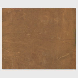 Tan Faux Leather Wrapping Paper | Zazzle