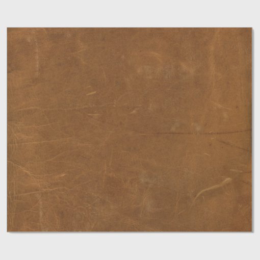 Tan Faux Leather Wrapping Paper | Zazzle