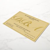 Tan Gold Graduate DBA Graduation Foil Invitation | Zazzle