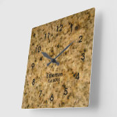 Tan Granite Style Pattern Acrylic Wall Clock | Zazzle