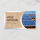 Tan Leather Steel Rooftop Solar Panels Business Card | Zazzle