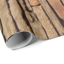 Tan Retaining Stone Rock Wall Wrapping Paper | Zazzle