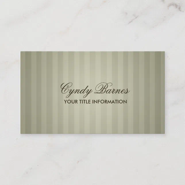 Tan Stripe Business Card | Zazzle