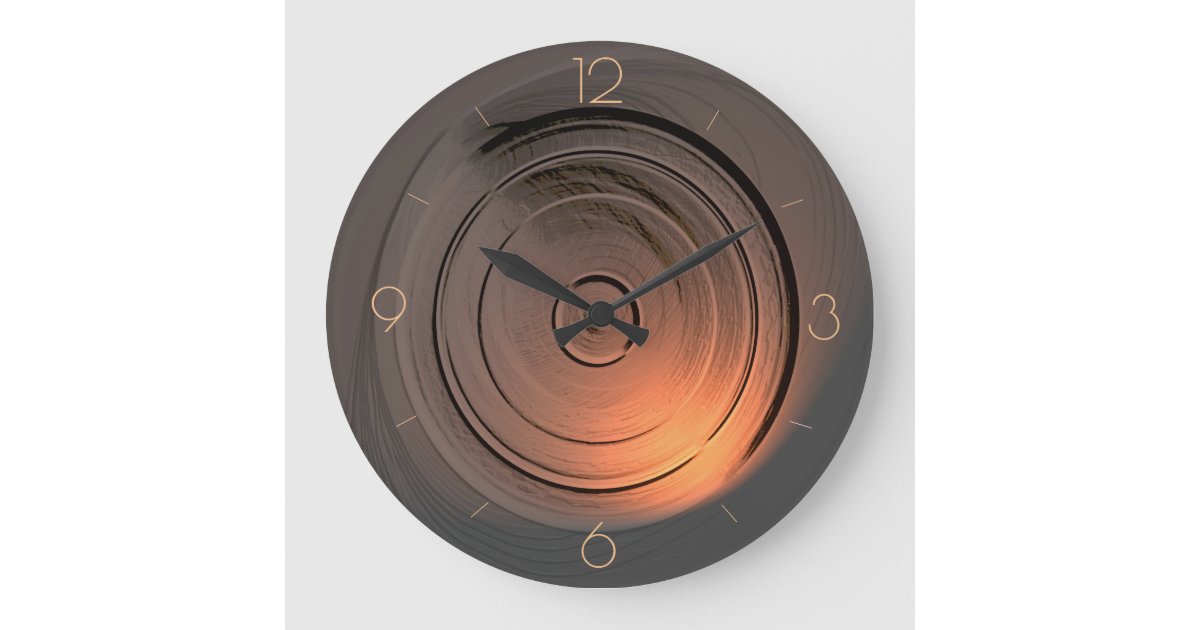 Tan with atmospheric effects > Artistic Clocks | Zazzle