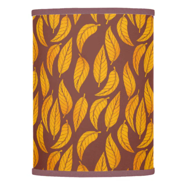 Tangerine Autumn Leaves Thanksgiving Lamp Shade | Zazzle
