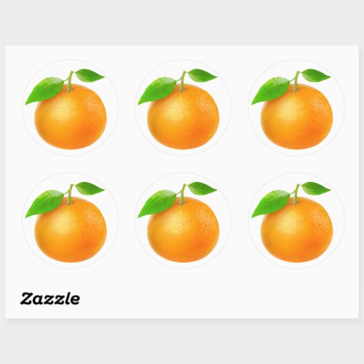 Tangerine Classic Round Sticker | Zazzle