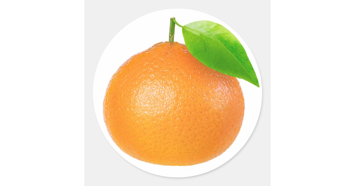 Tangerine Classic Round Sticker | Zazzle