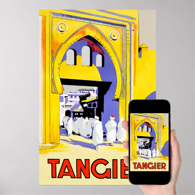 Tangier, Morocco travel poster | Zazzle