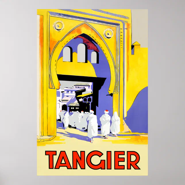 Tangier, Morocco travel poster | Zazzle
