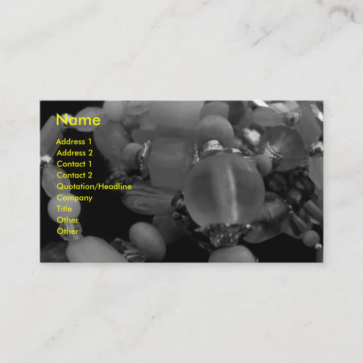 "Tangled Bangles In Black" and White Business Card | Zazzle